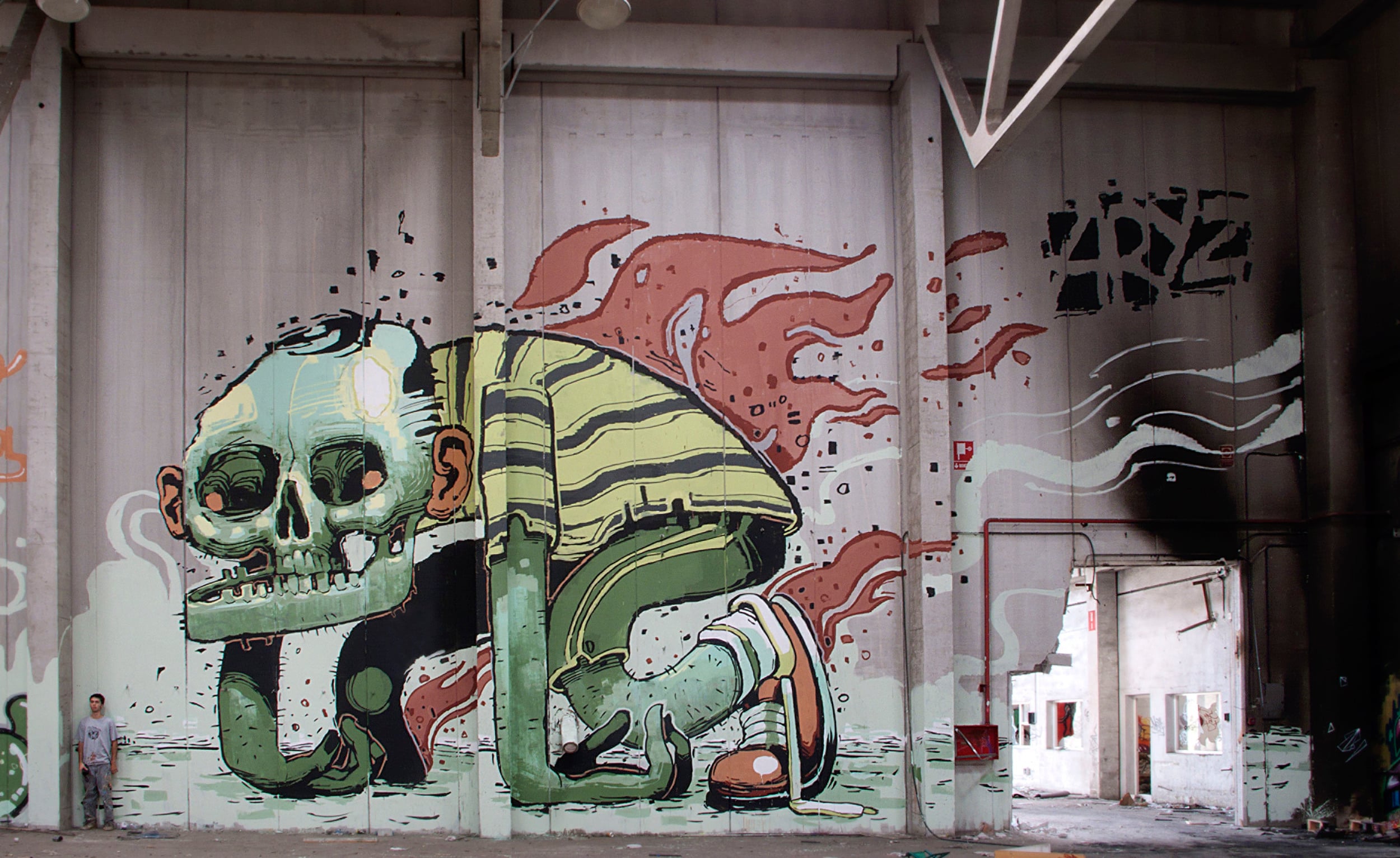 I murales e i lavori old school dello street artist spagnolo ARYZ