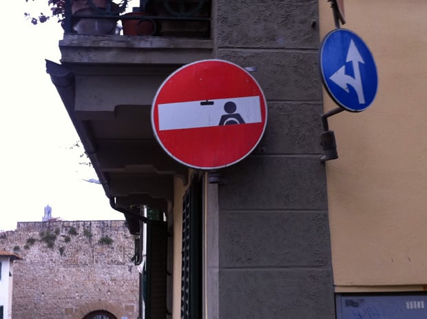 Clet Abraham - Sticker Art a Firenze