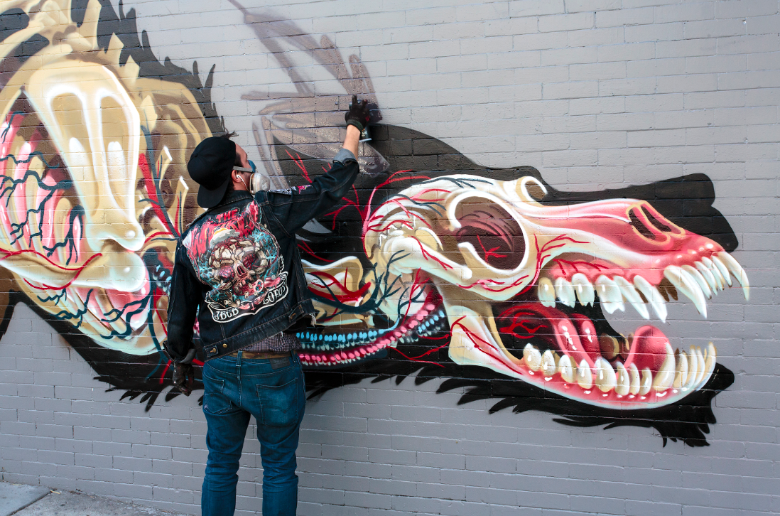 Nychos è un graffiti artist austriaco autore del concept Rabbit Eye ...