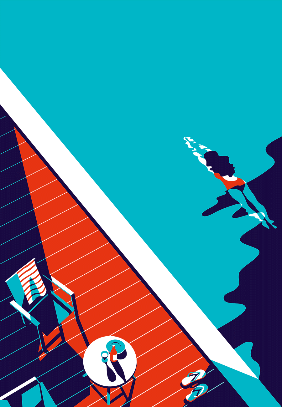 The minimal and glamourous illustrations by Malika Favre - Collateral