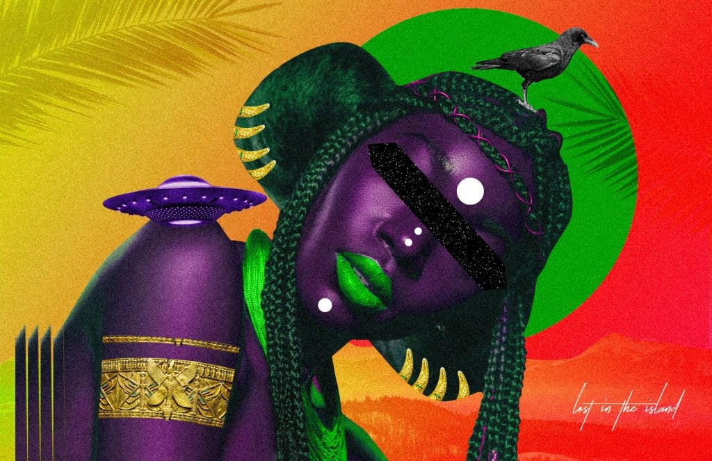 The fluorescent and psychedelic collages of Kaylan M. | Collater.al