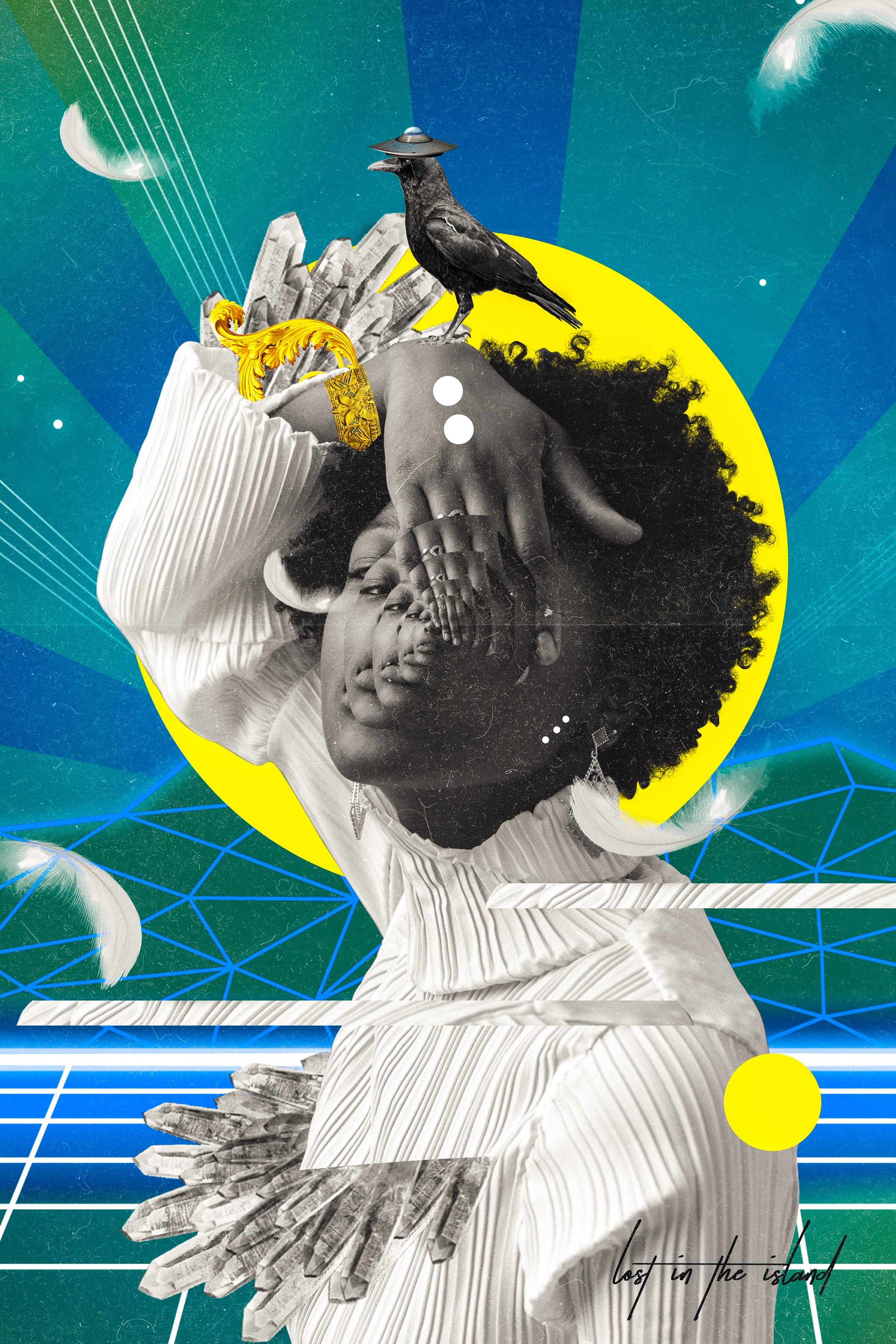The fluorescent and psychedelic collages of Kaylan M. | Collater.al