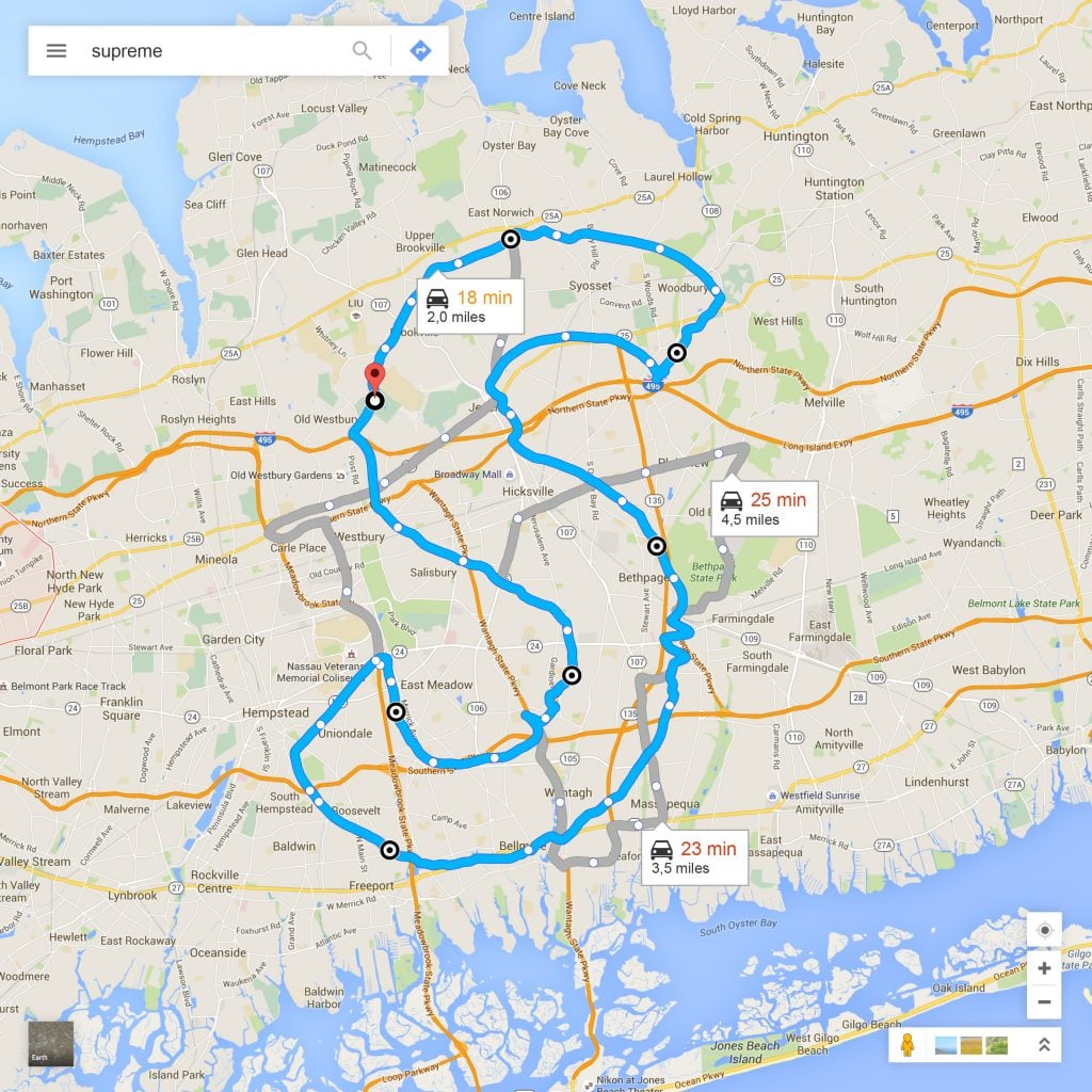 Branded Cities, the streetwear brand logos redesigned on Google Maps ...