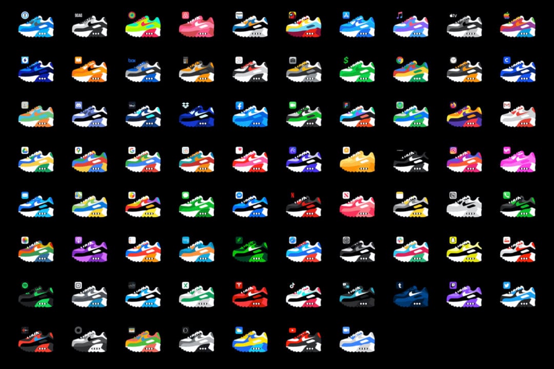 Jeremy Booth turns app icons into sneakers | Collater.al