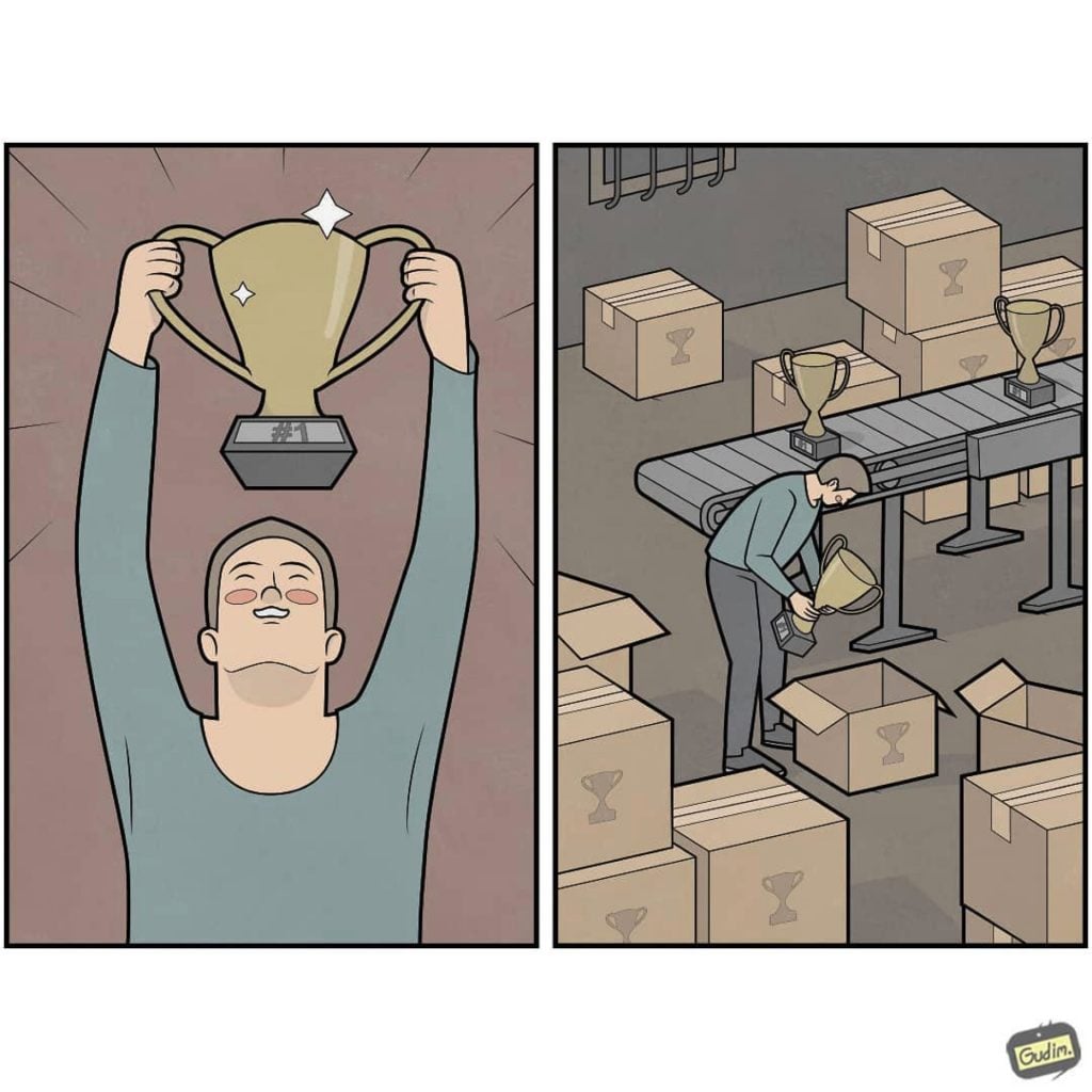 Anton Gudim illustrates the contradictions of life | Collater.al
