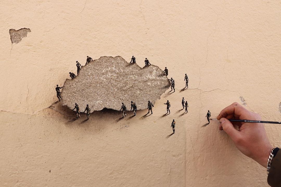 Pejac's new artwork that describes Madrid | Collater.al