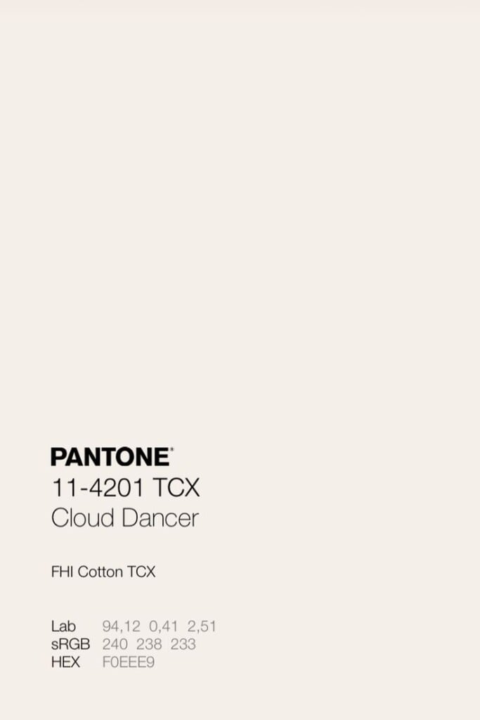 Pantone Names Cloud Dancer as Color of the Year | Collater.al