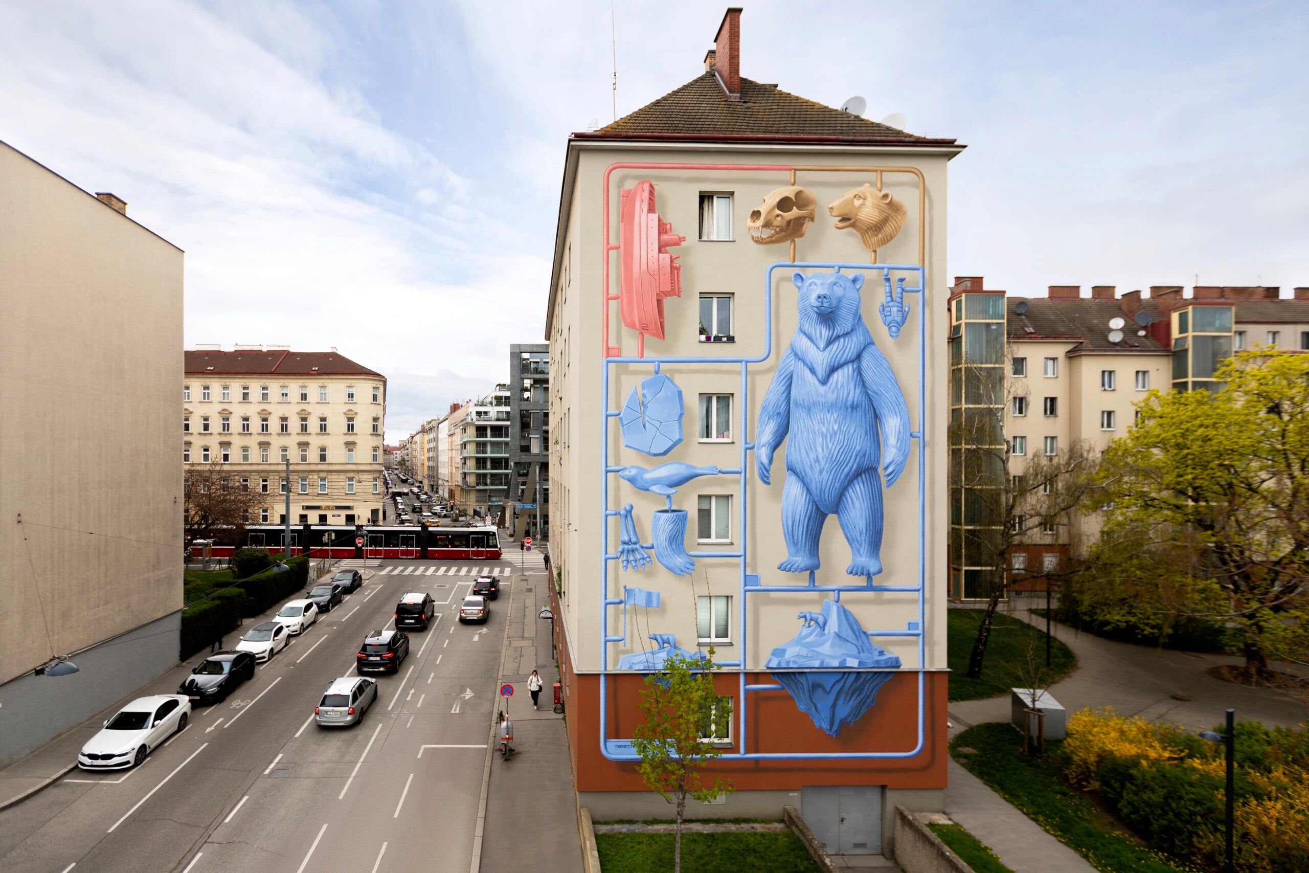 Il nuovo murale di NEVERCREW a Vienna trasforma la natura in souvenir ...